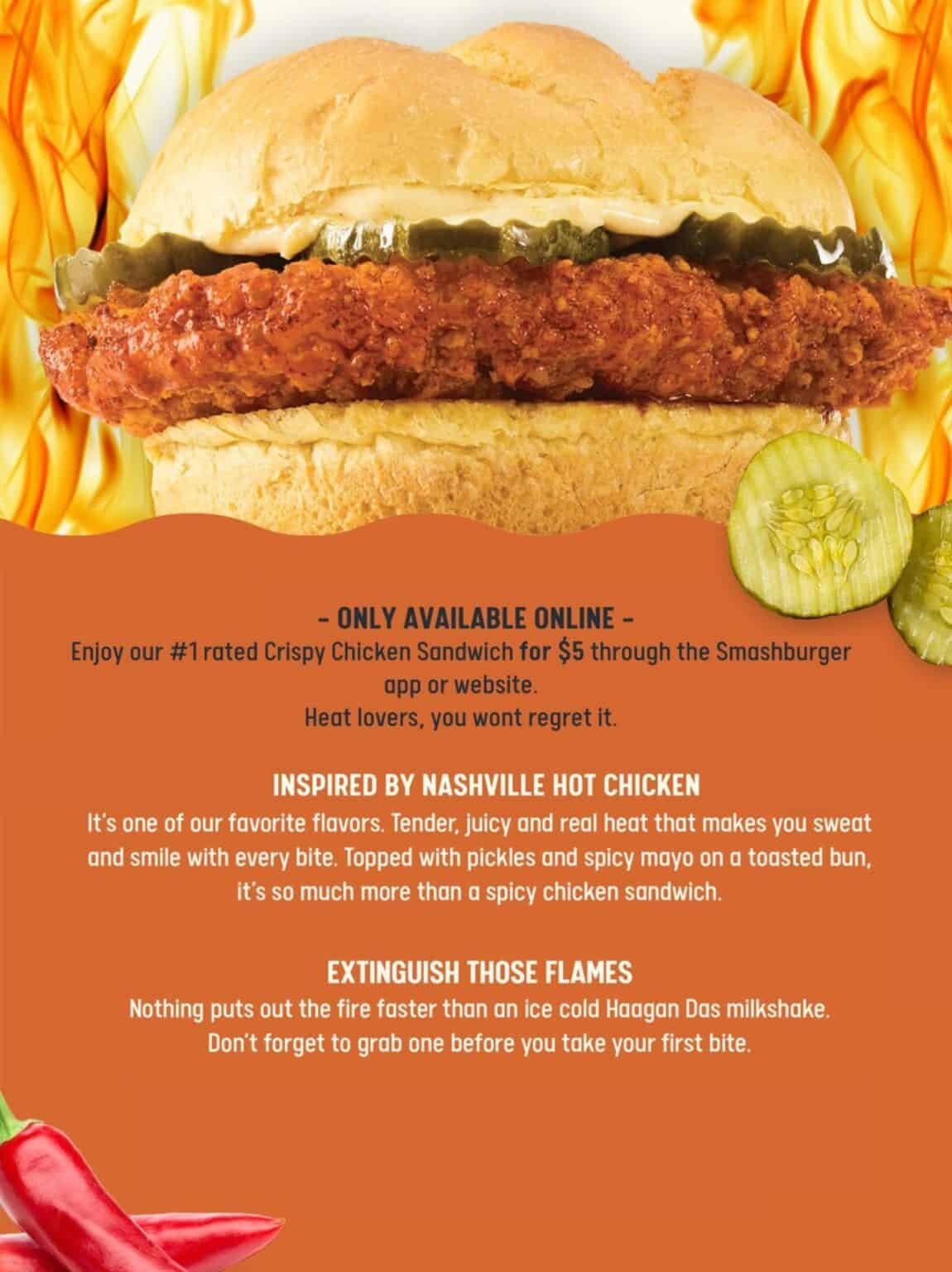 Last Chance! Enjoy Scorchin' Hot Crispy Chicken Sandwich for $5 at ...