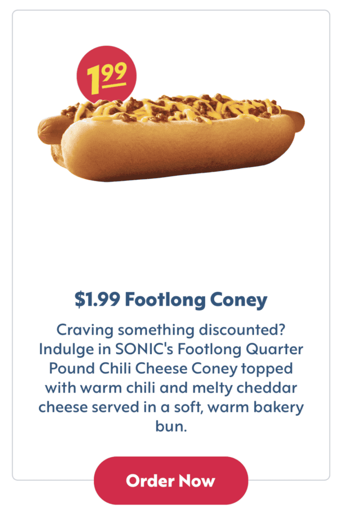 Sonic Drive-In Offers $1.99 Footlong Quarter Pound Coneys for Limited ...