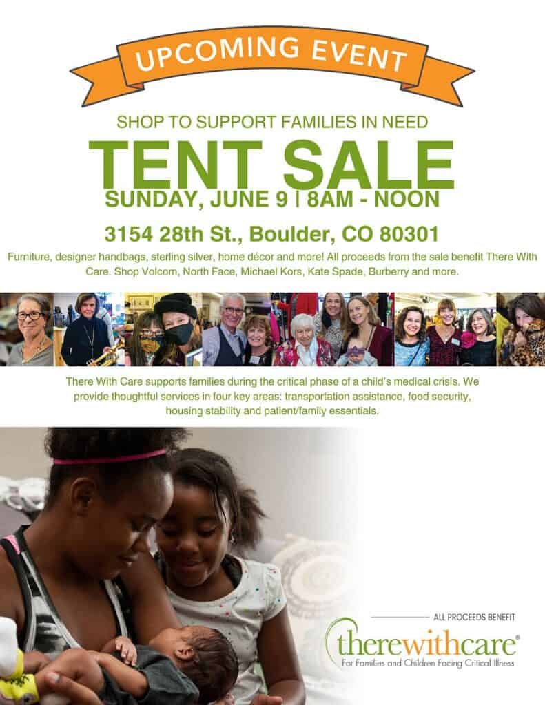 There With Care Tent Sale In Boulder Benefits Local Families - Mile ...