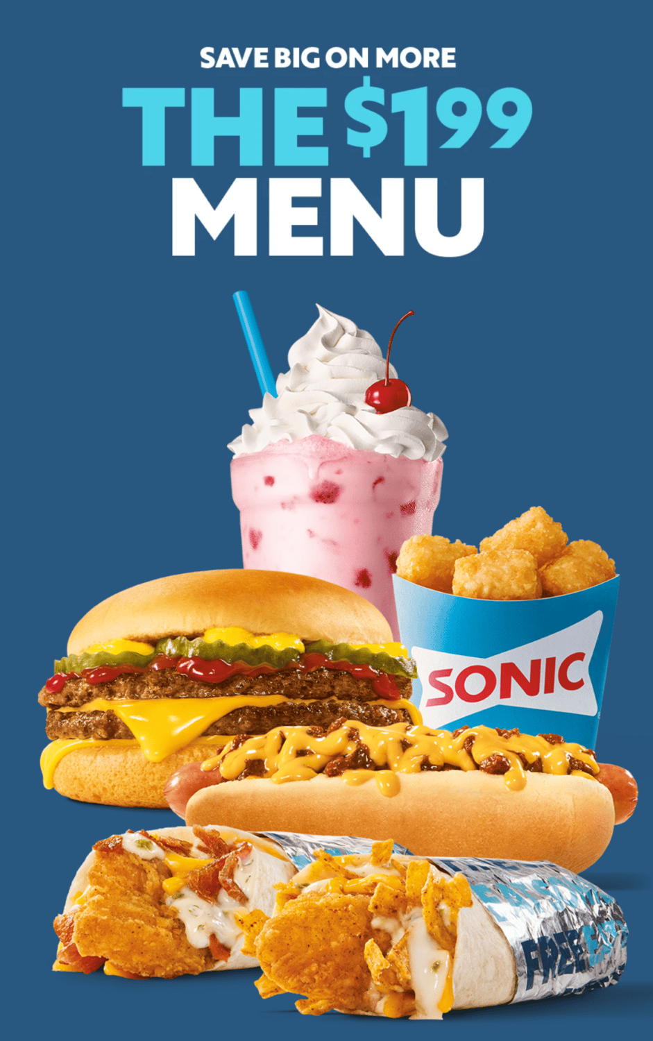 Sonic Drive-In Offers Double Cheeseburger, Tots & Shake for Under $6 ...