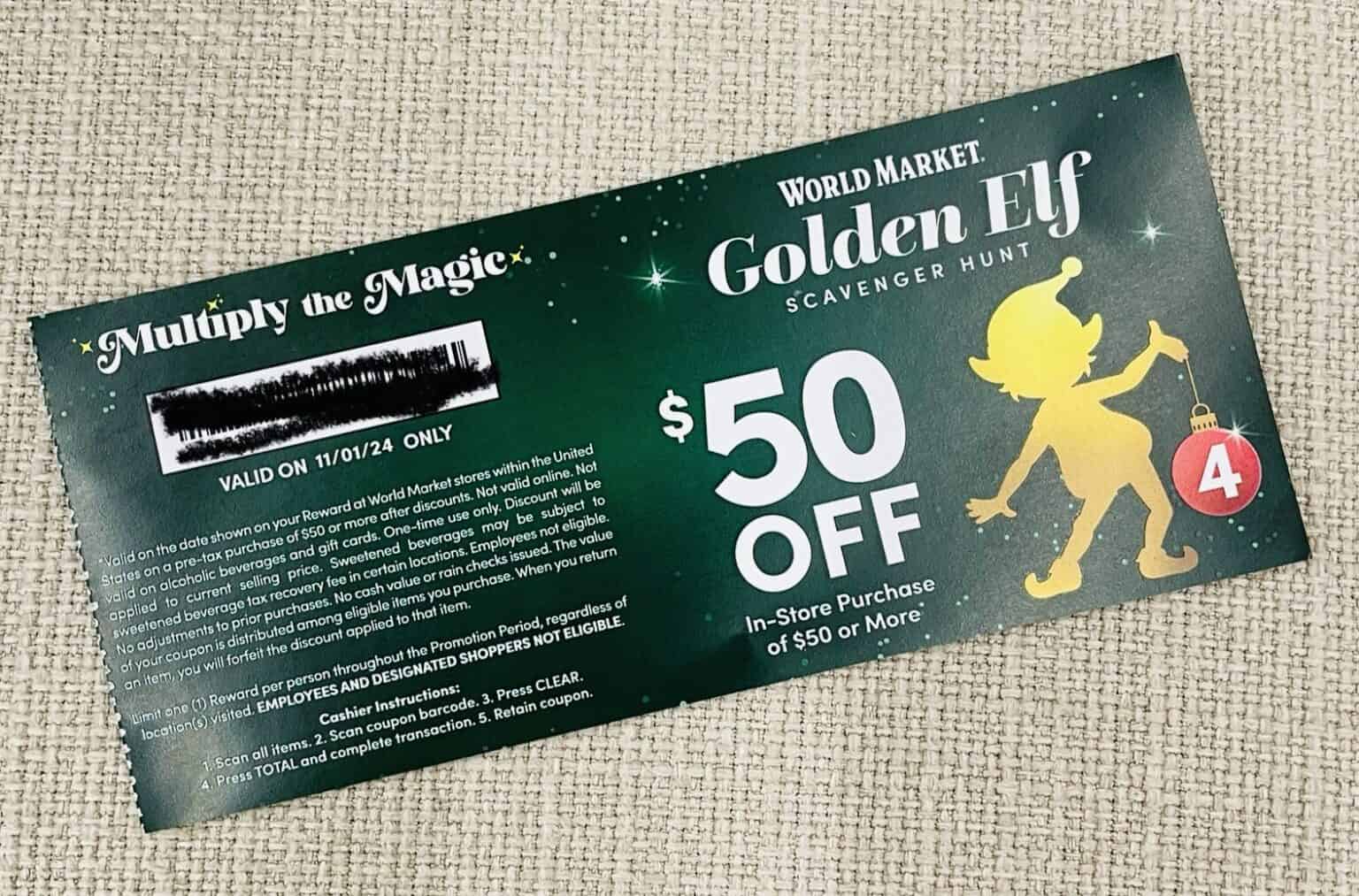 Last Day! Find Golden Elf at World Market for Up To $100 Reward - Want ...
