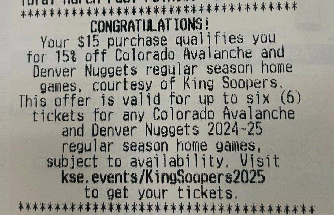 King Soopers Offers Discount on Denver Nuggets & Colorado Avalanche ...