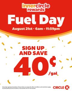 Today! Circle K Fuel Day: Inner Circle Rewards Members Save 40¢ Per ...