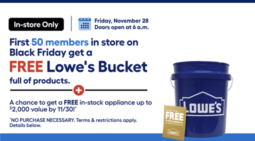 This Morning! Lowe's Gives Away Free Bucket of Gifts ($100 Value) on ...