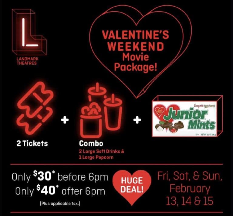 Final Day! Landmark Theatres Offers Movie & Combo Deal for Two Over ...