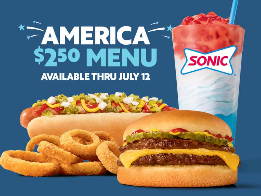 Sonic Celebrates America's 250th with Limited Time $2.50 Value Menu ...